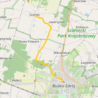 Busko-Zdrój węzeł Poprzeczna - Szaniec węzeł - Świętokrzyskie szlaki ...