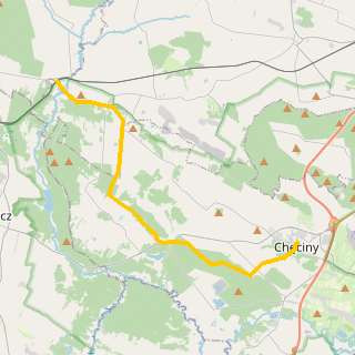 Chęciny Dolny Rynek - Wierna Rzeka PKP - Tourist trails of Świętokrzyskie